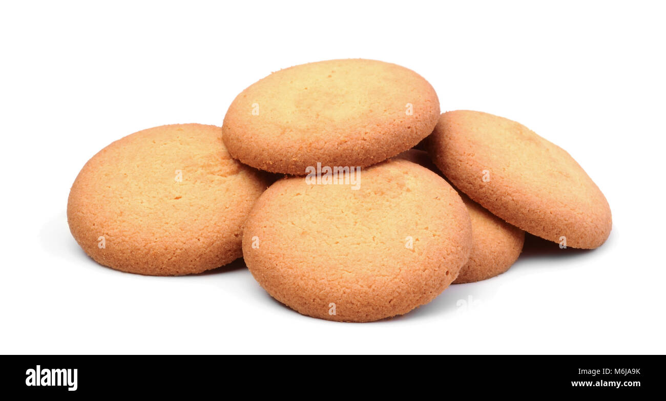 Pile of cookies isolated over the white background Stock Photo - Alamy