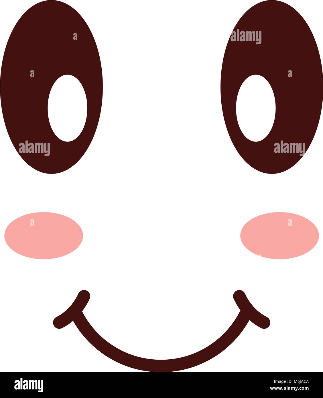 kawaii happy expression cartoon smile Stock Vector Image & Art - Alamy
