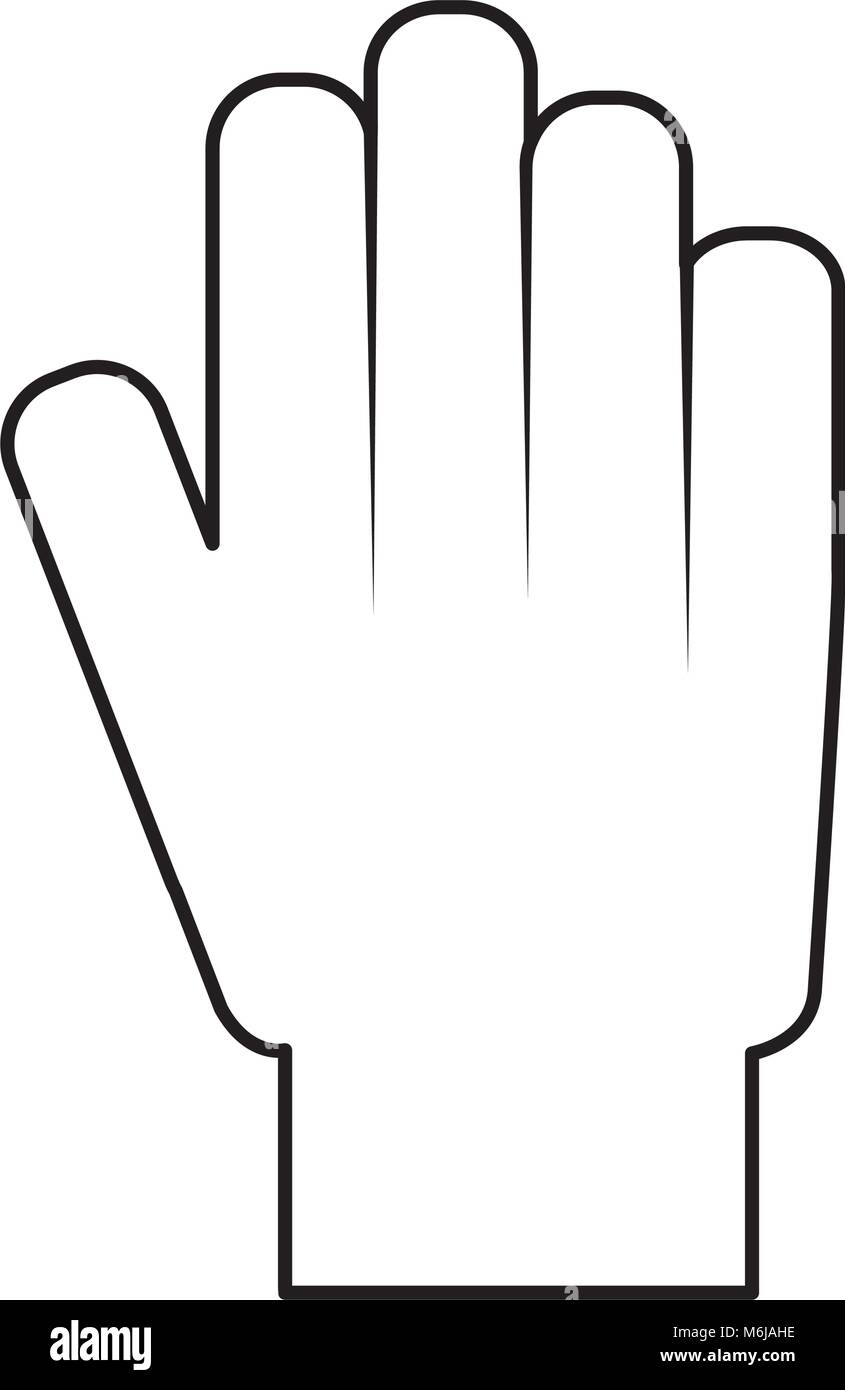 hand showing five finger palm stop Stock Vector Image & Art - Alamy