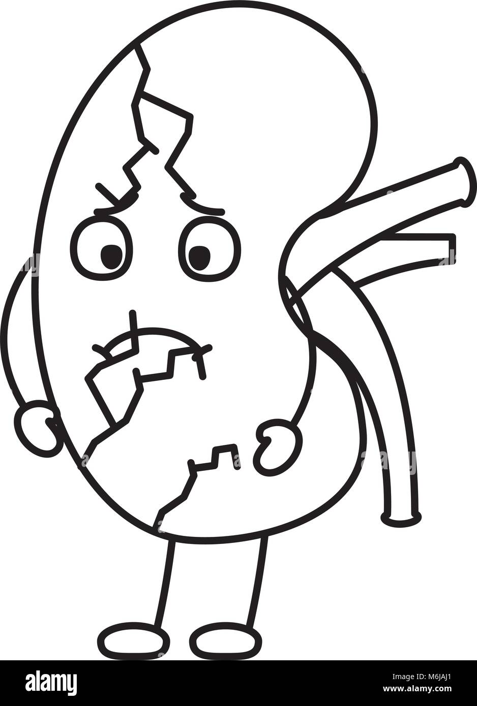 cartoon human kidney sick character Stock Vector Image & Art - Alamy