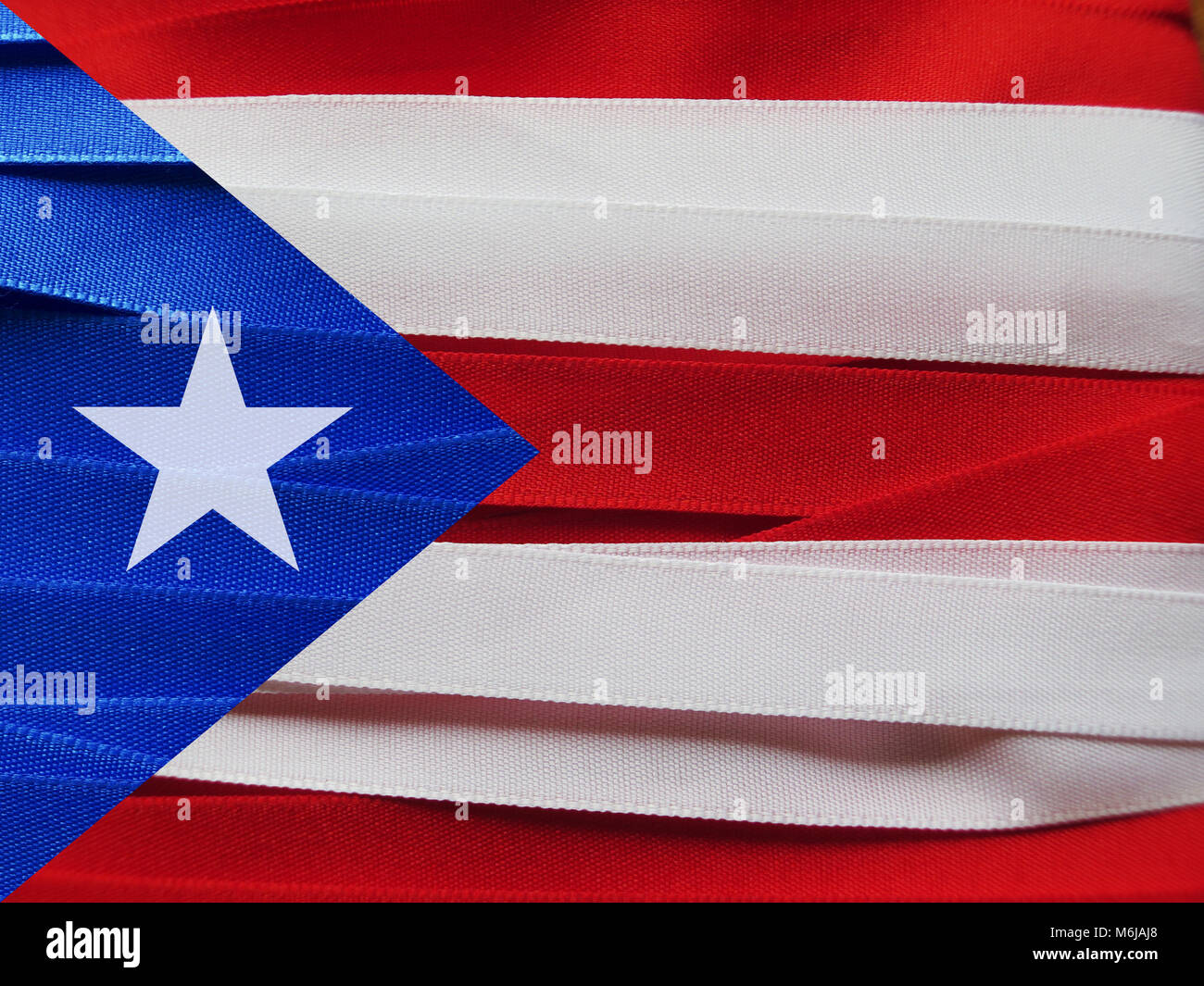 Puerto rico flag ribbon hi-res stock photography and images - Alamy