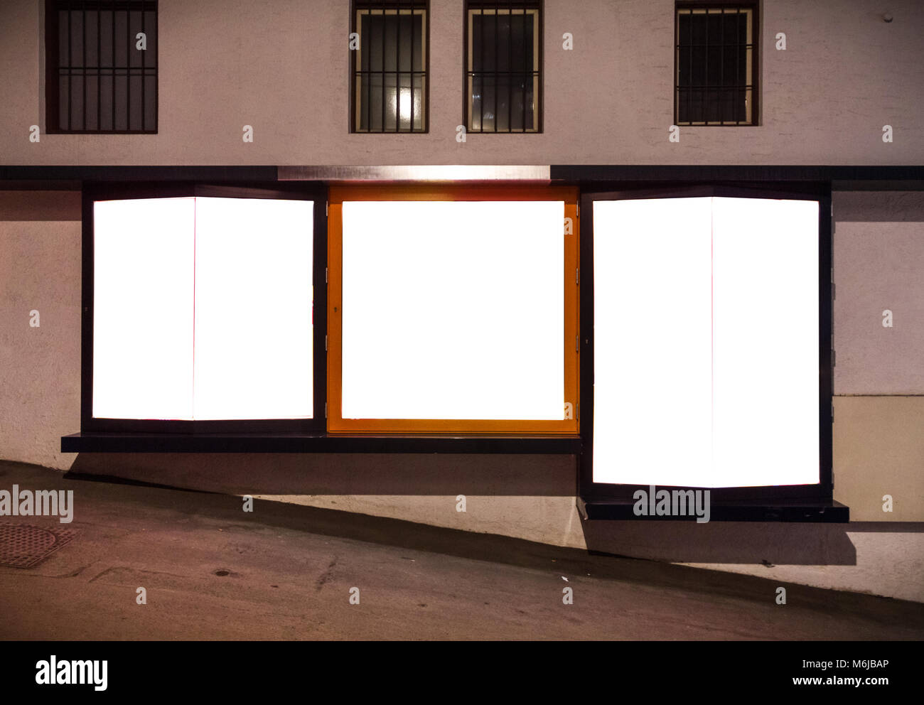 Ad space for Store In City Stock Photo - Alamy