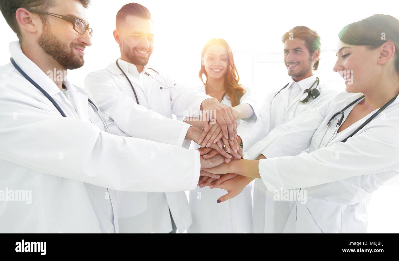 group of medical interns shows their unity Stock Photo - Alamy