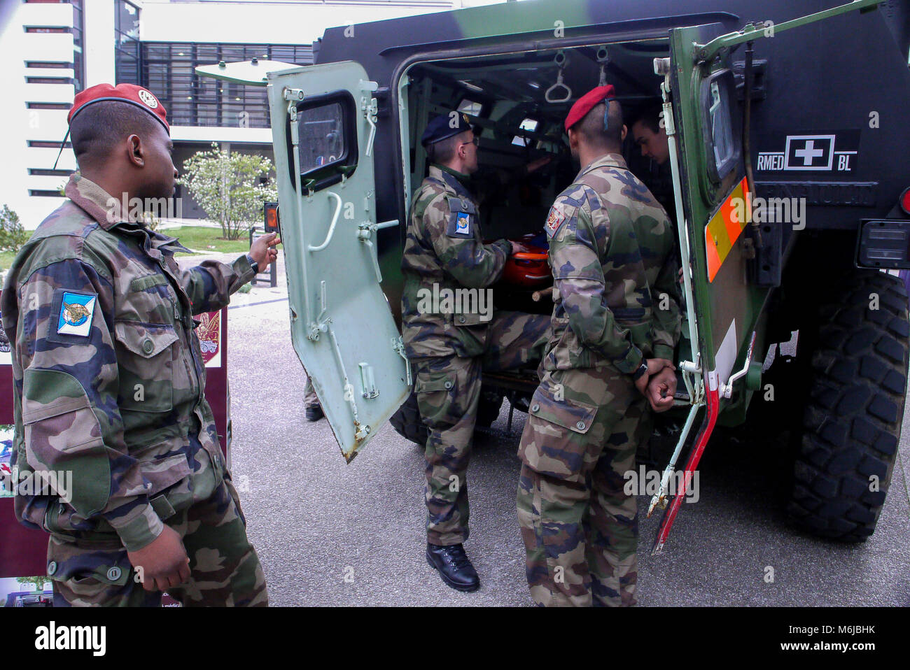 A medical VAB (French military armoured vehicle) and its crew, Lyon ...