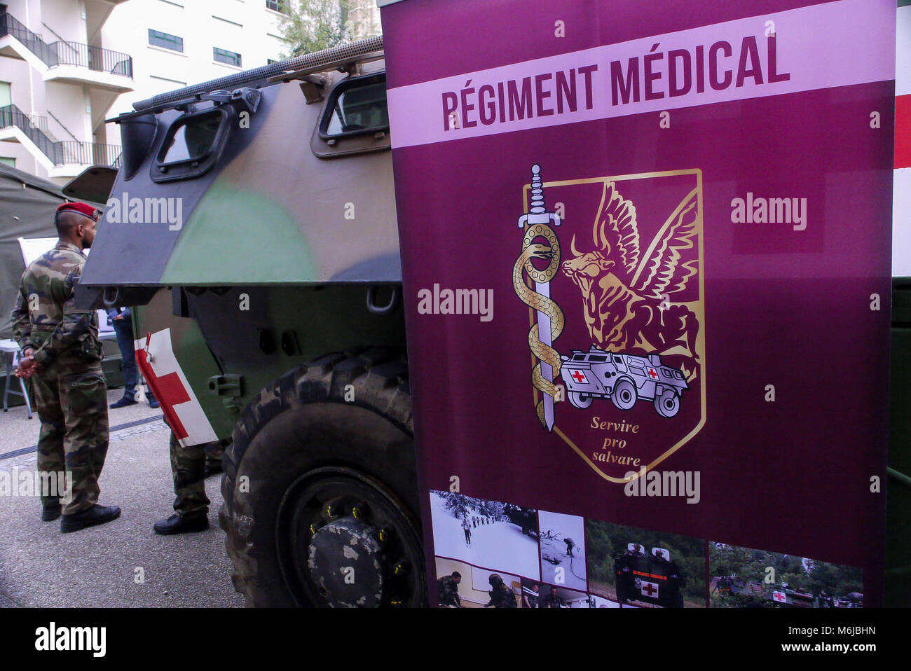 A medical VAB (French military armoured vehicle), Lyon, France Stock ...