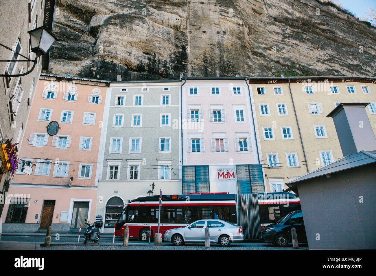 Austria, Salzburg, January 1, 2017: Traditional Austrian multicolored ...