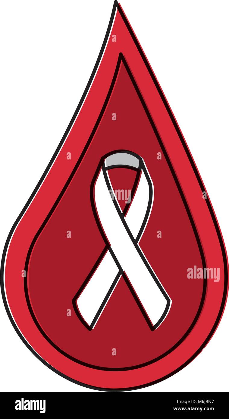 drop blood ribbon campaign symbol Stock Vector Image & Art - Alamy