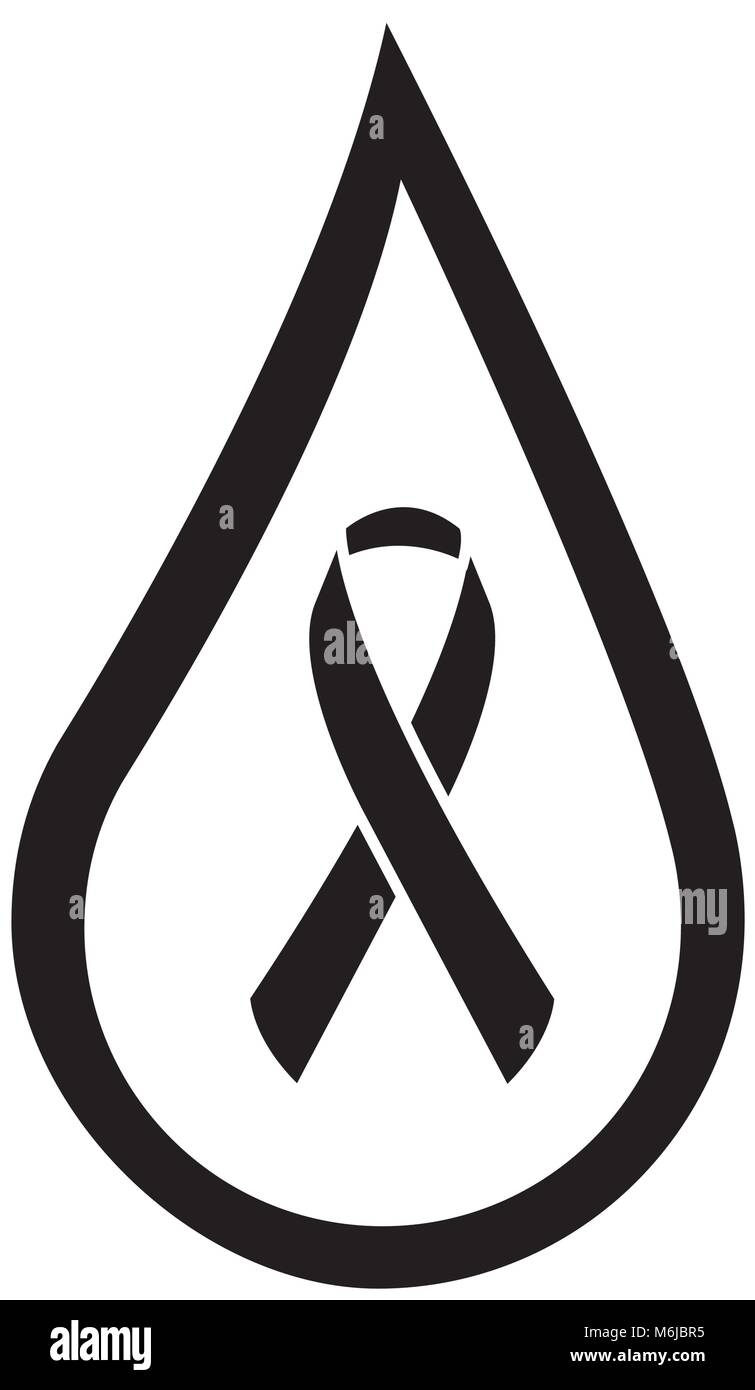 drop blood ribbon campaign symbol Stock Vector Image & Art - Alamy