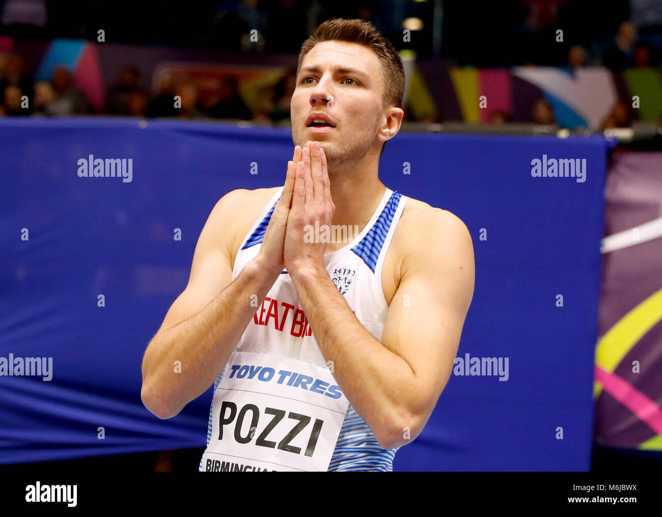 Great Britain's Andrew Pozzi after the final of the Men's 60 metres ...