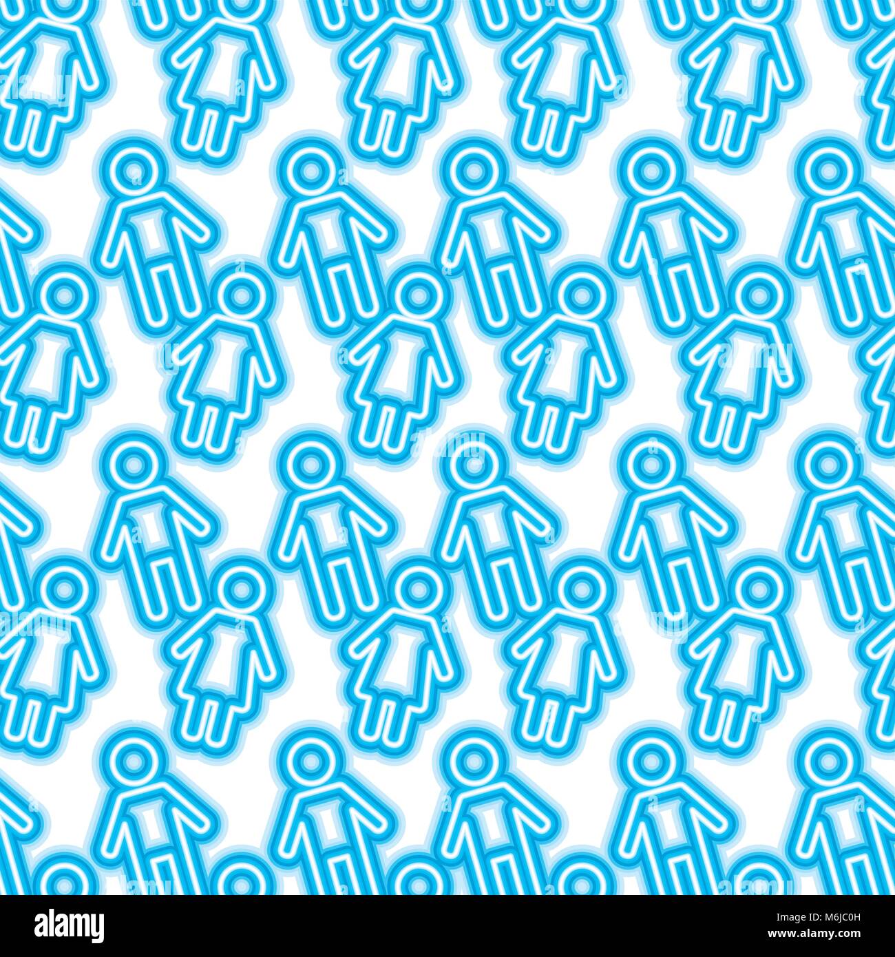 seamless pattern female and man characters Stock Vector Image & Art - Alamy
