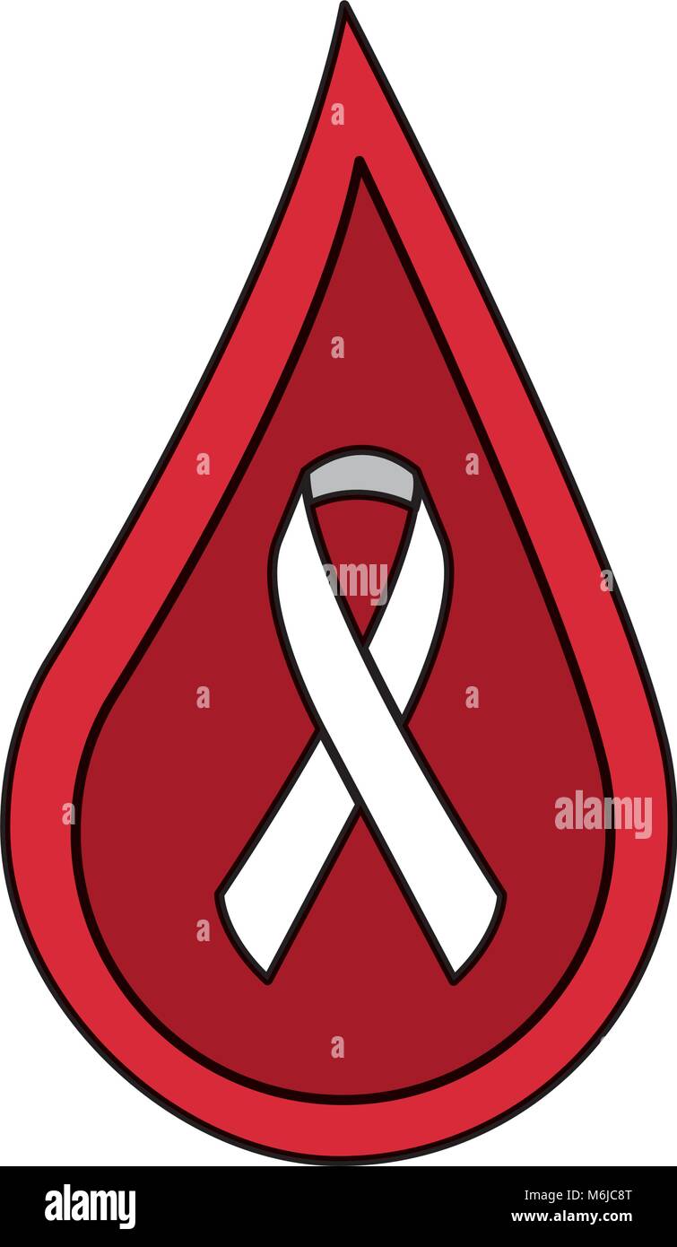 drop blood ribbon campaign symbol Stock Vector Image & Art - Alamy