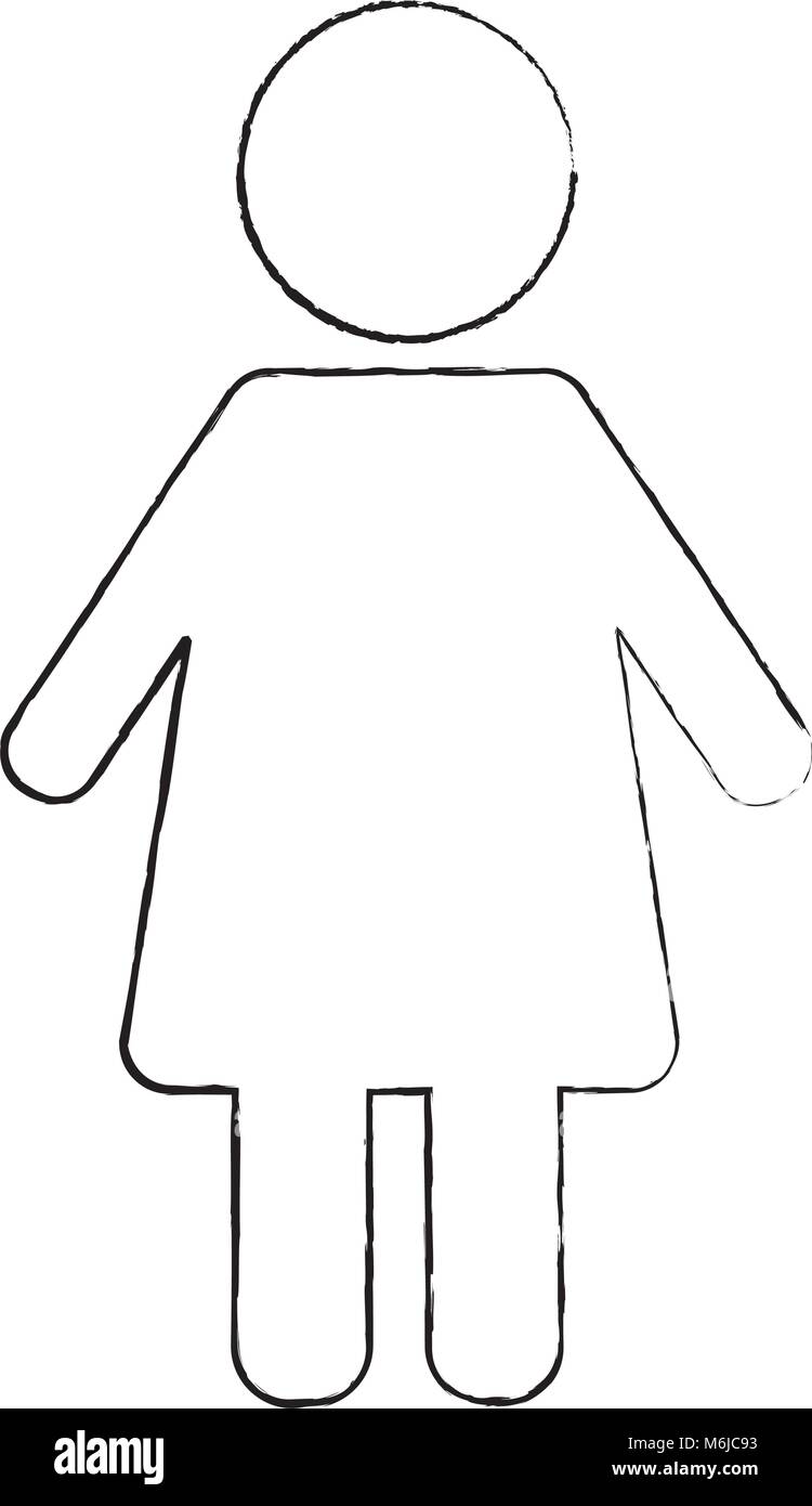 pictogram female woman standing person Stock Vector Image & Art - Alamy