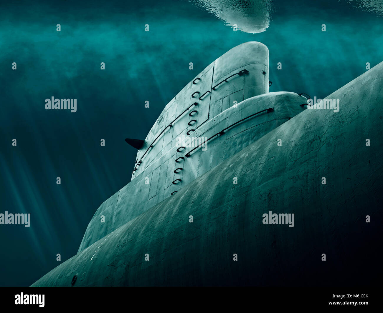 submarine lurking under the sea Stock Photo - Alamy