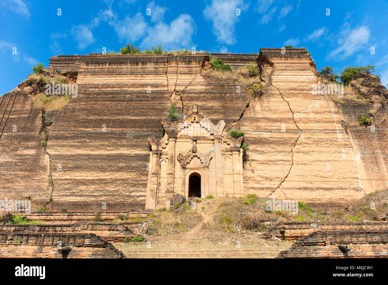The Mingun pagoda (Mingun Pahtodawgy). Sagaing Region, Mandalay ...