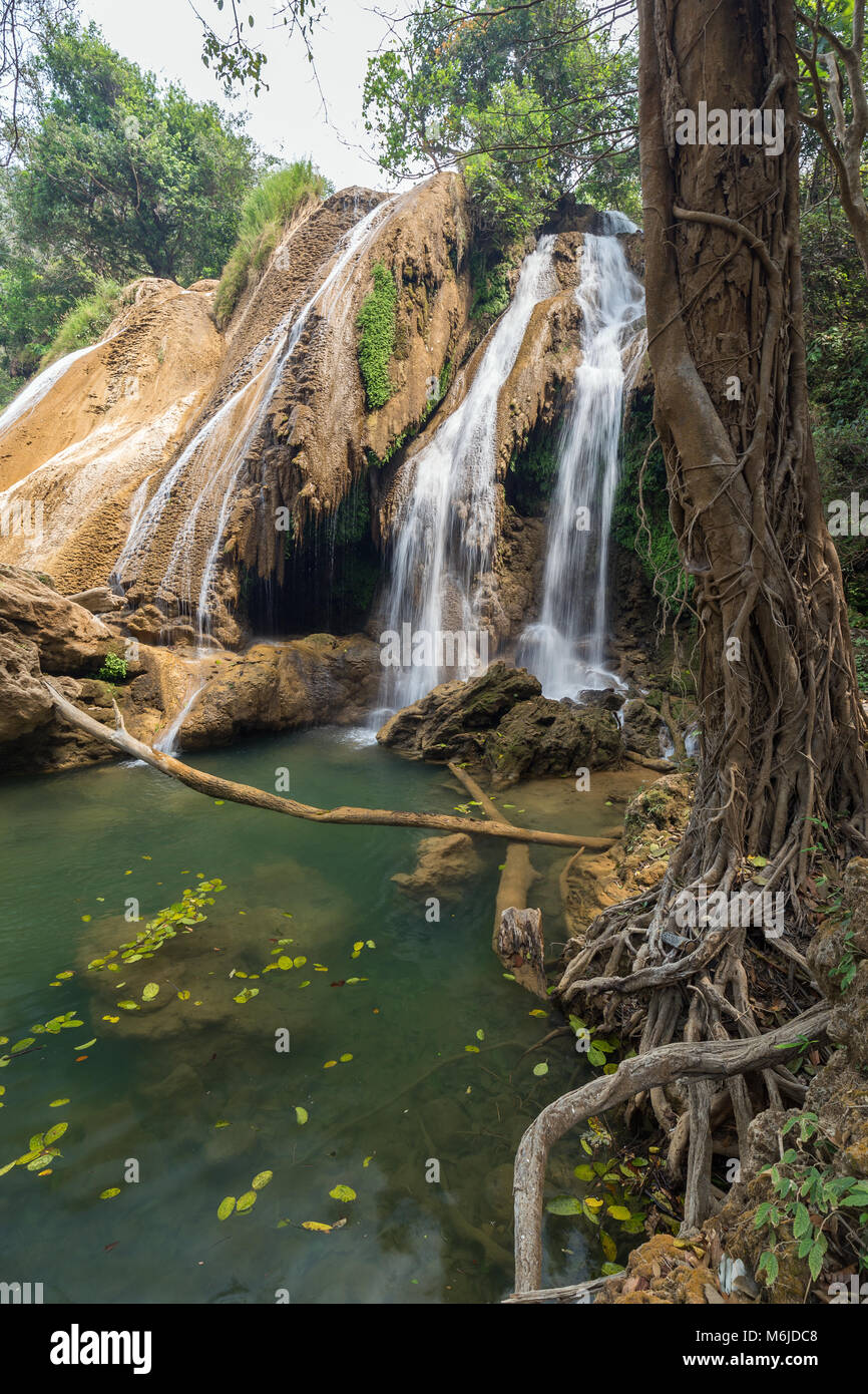 Upper tier of the Dat Taw Gyaint (also known as Anisakan) Waterfall ...