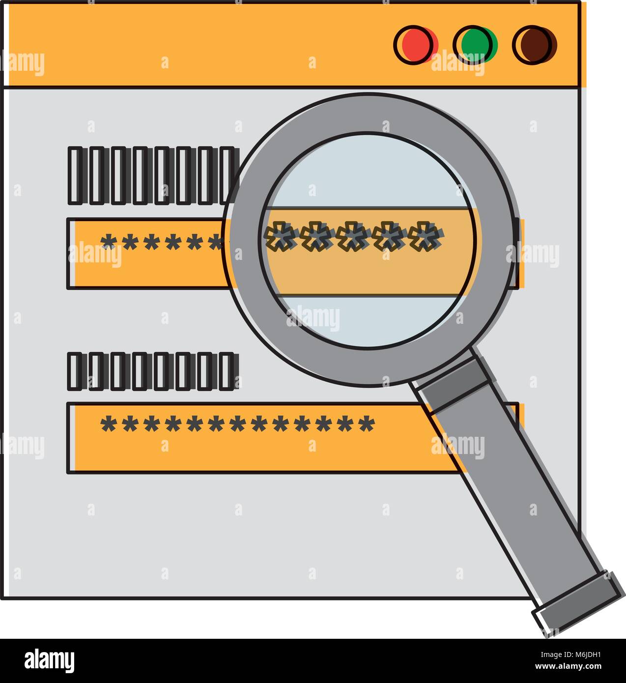 Authentication Login Code Password Security Search Stock Vector Image