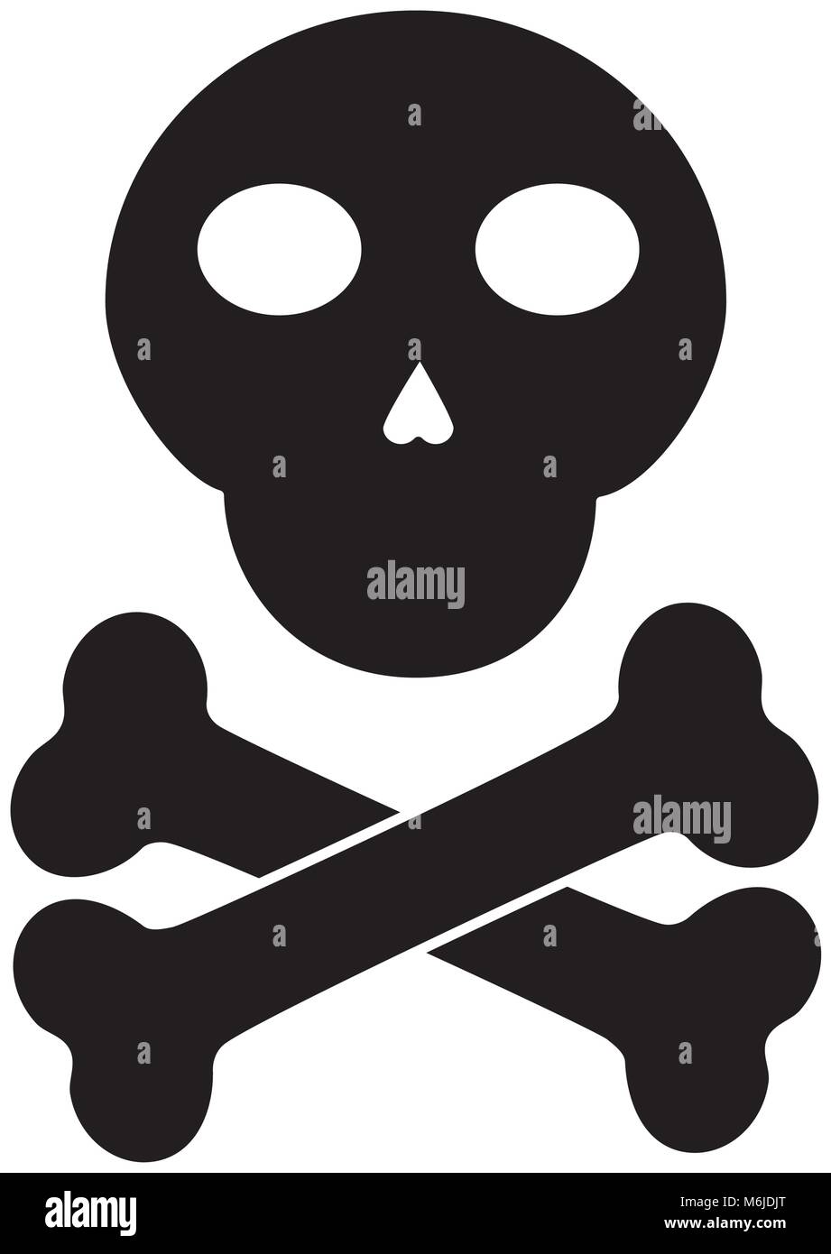 Skull cross bone stop sign Stock Vector Images - Alamy