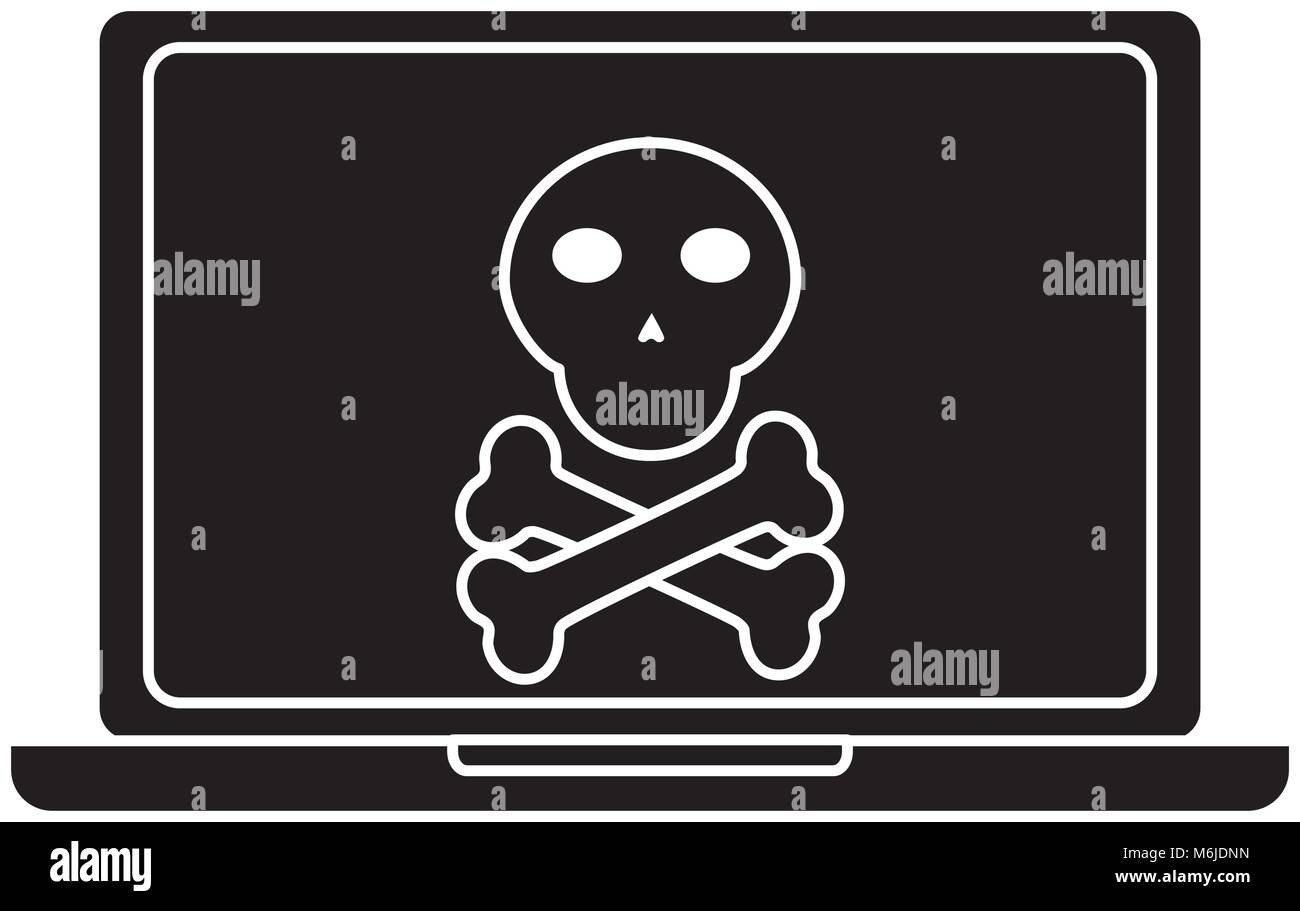 laptop danger virus error problem digital Stock Vector Image & Art - Alamy