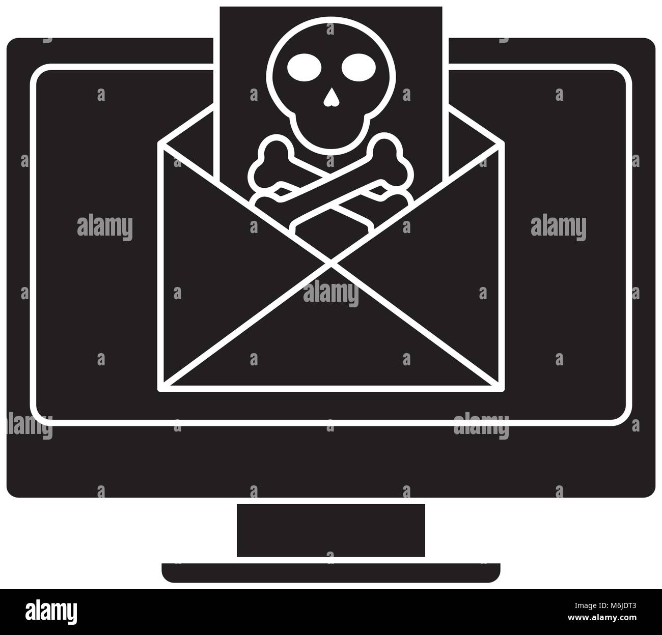 Laptop girl message email Stock Vector Images - Alamy
