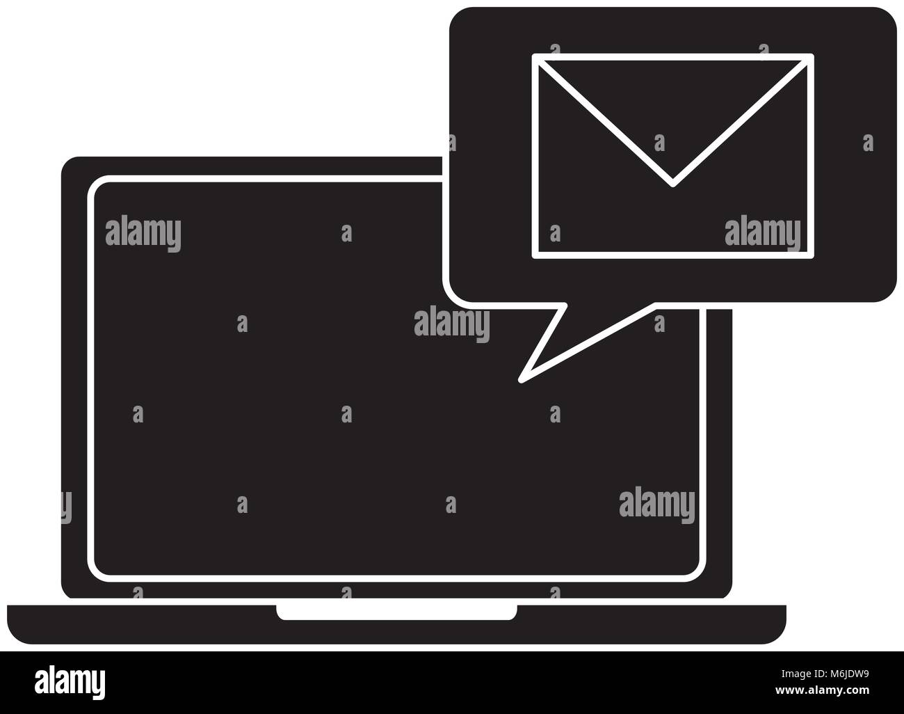 Business woman typing message Stock Vector Images - Alamy