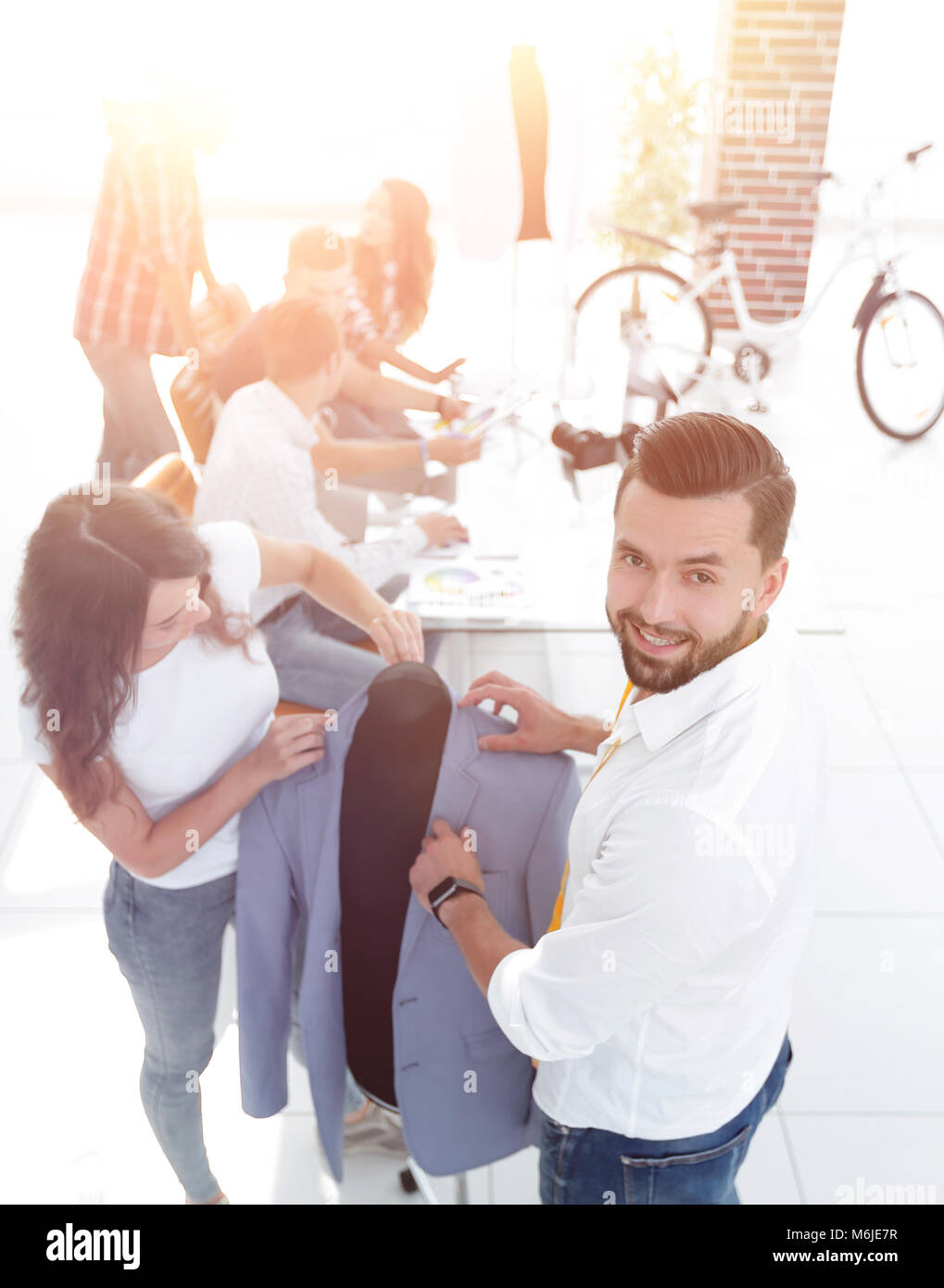designers working on new models menswear Stock Photo - Alamy