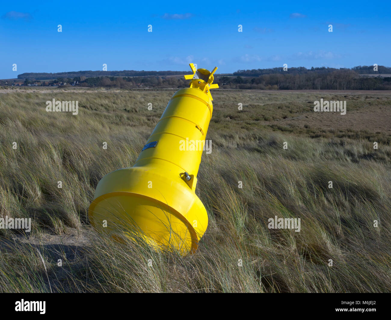 Washed up buoy Titchwell RSPB Nature Reserve Norfolk Stock Photo - Alamy