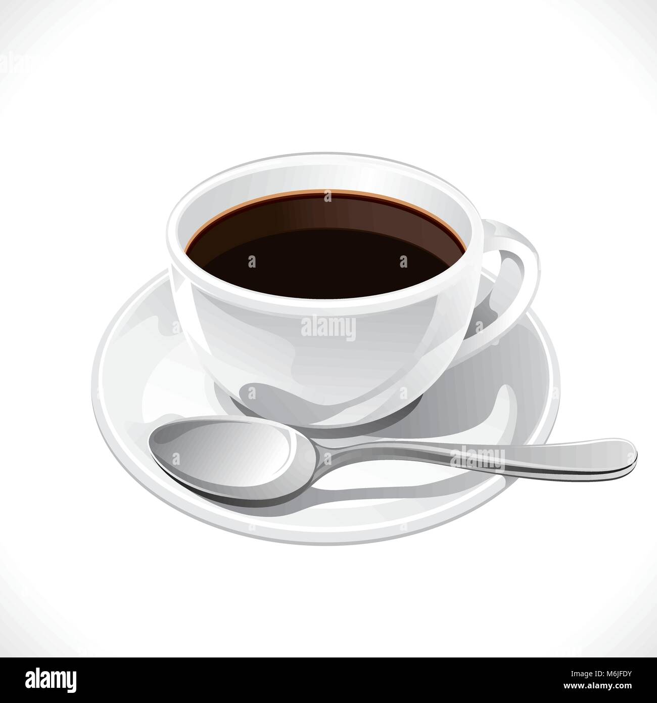 Coffee white mug silver Stock Vector Images - Alamy