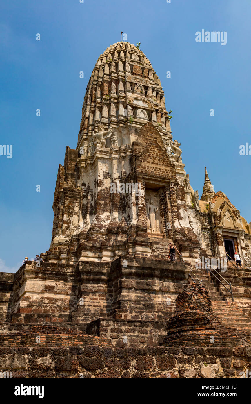 Wat Ratcha Burana Ayutthaya Thailand 01 March, 2018 The ruins of Wat ...