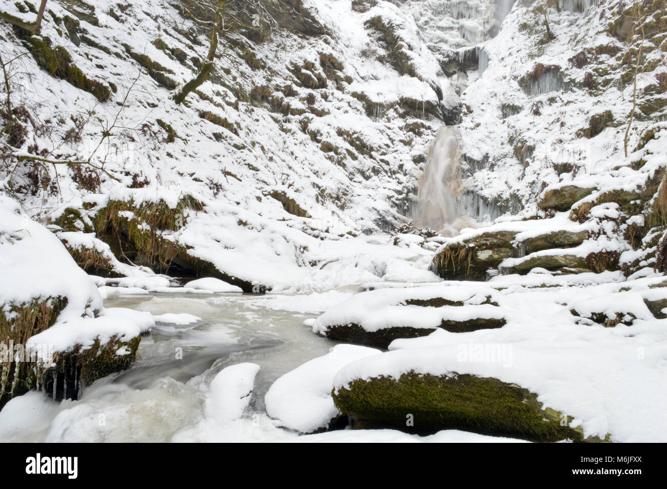 Pistyll Rhaeadr waterfall Berwyn mountains Stock Photo - Alamy