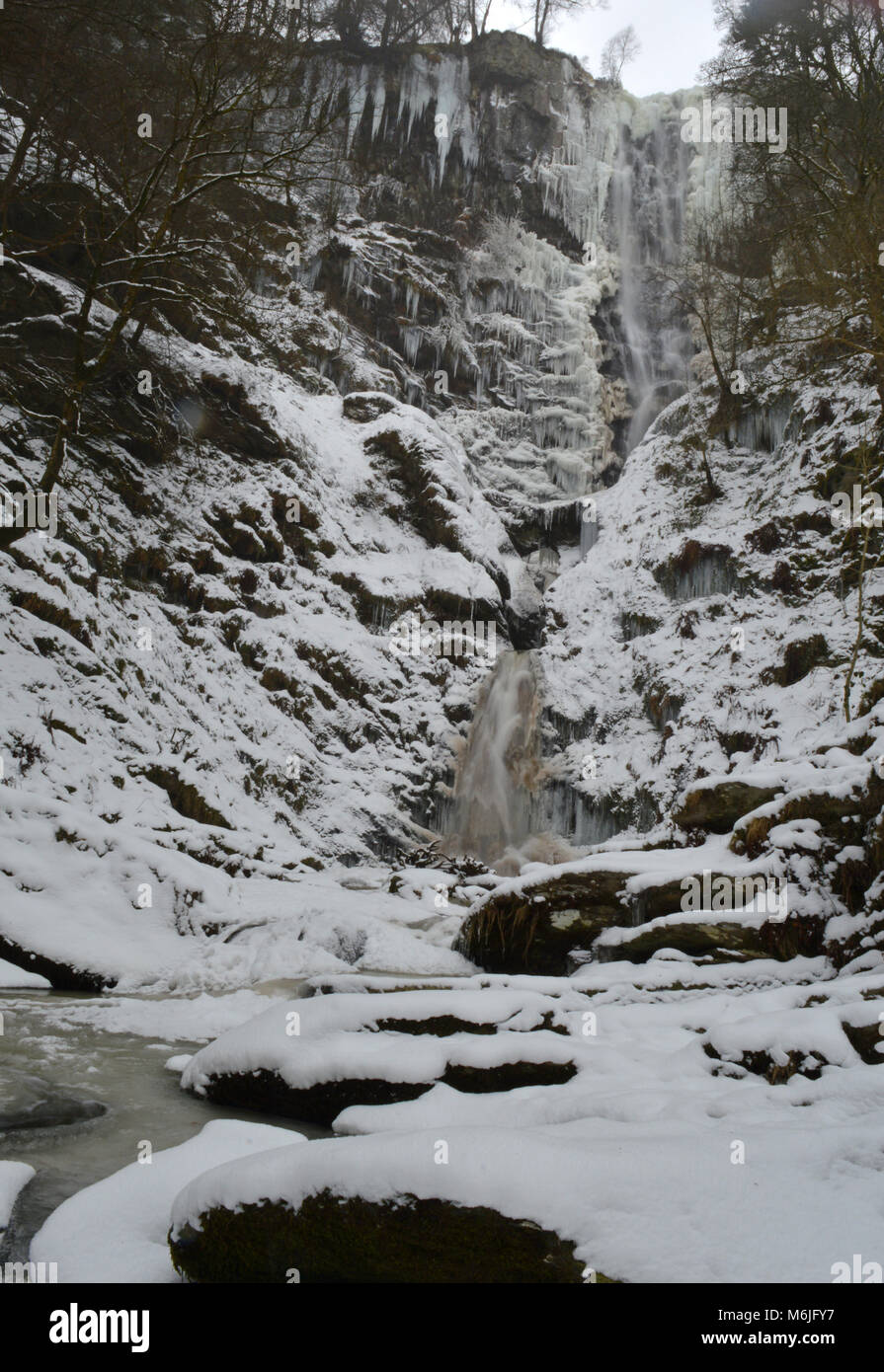 Pistyll Rhaeadr waterfall Berwyn mountains Stock Photo - Alamy