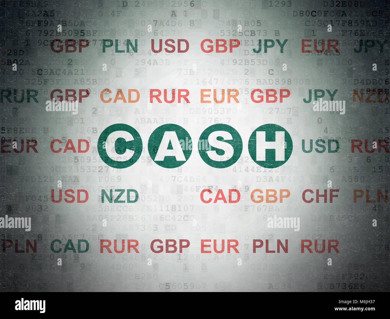 Currency concept: Cash on Digital Data Paper background Stock Photo - Alamy
