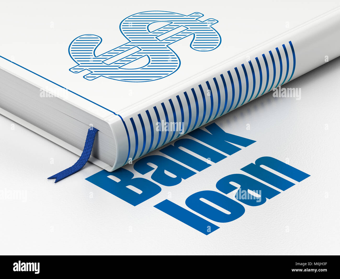 Money concept: book Dollar, Bank Loan on white background Stock Photo ...
