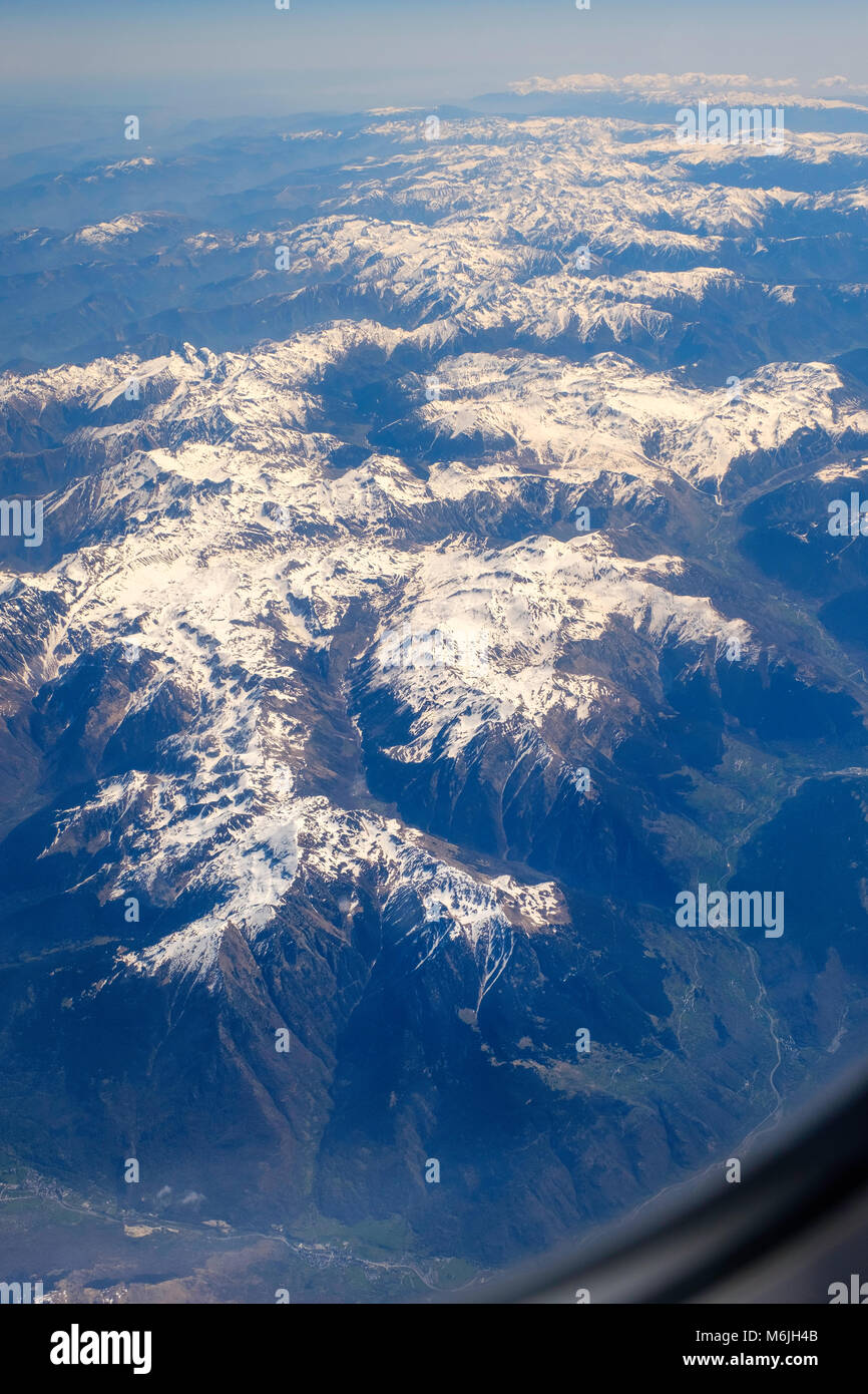 Aerial snow mountains hi-res stock photography and images - Alamy