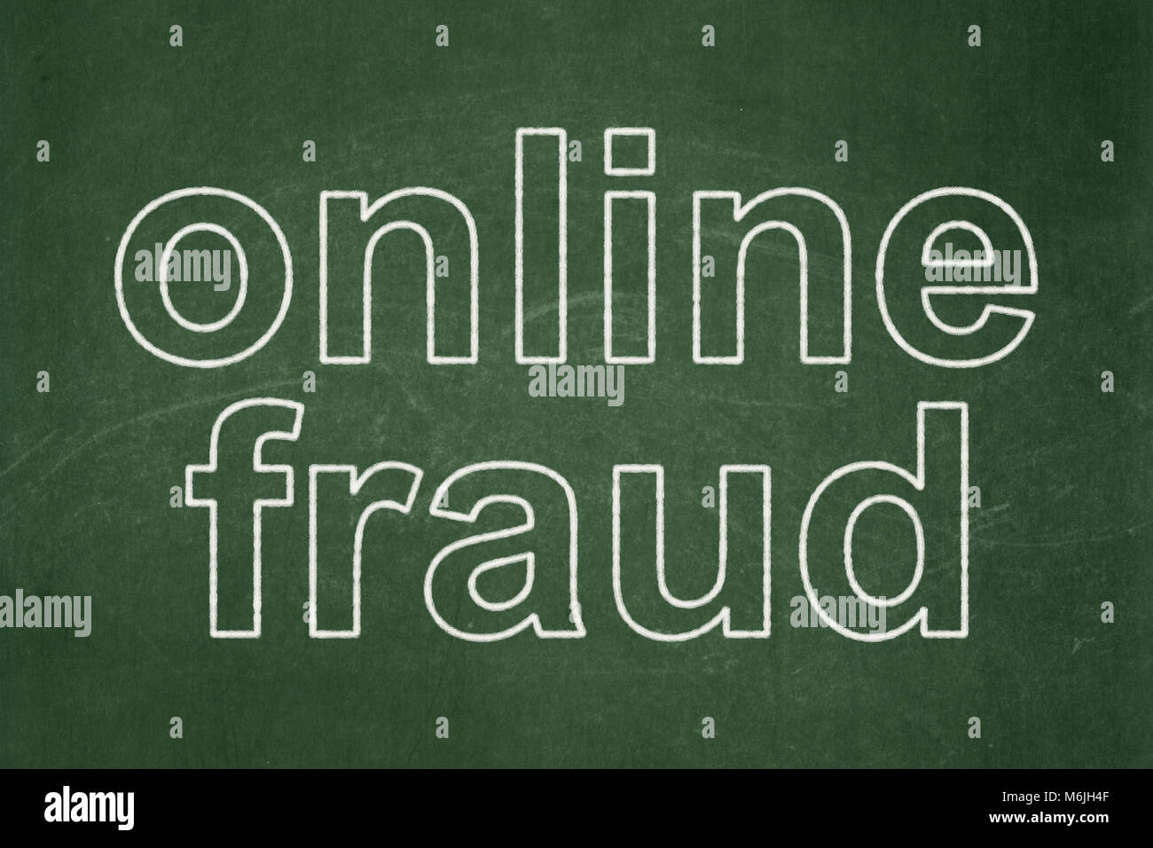 Security concept: Online Fraud on chalkboard background Stock Photo - Alamy