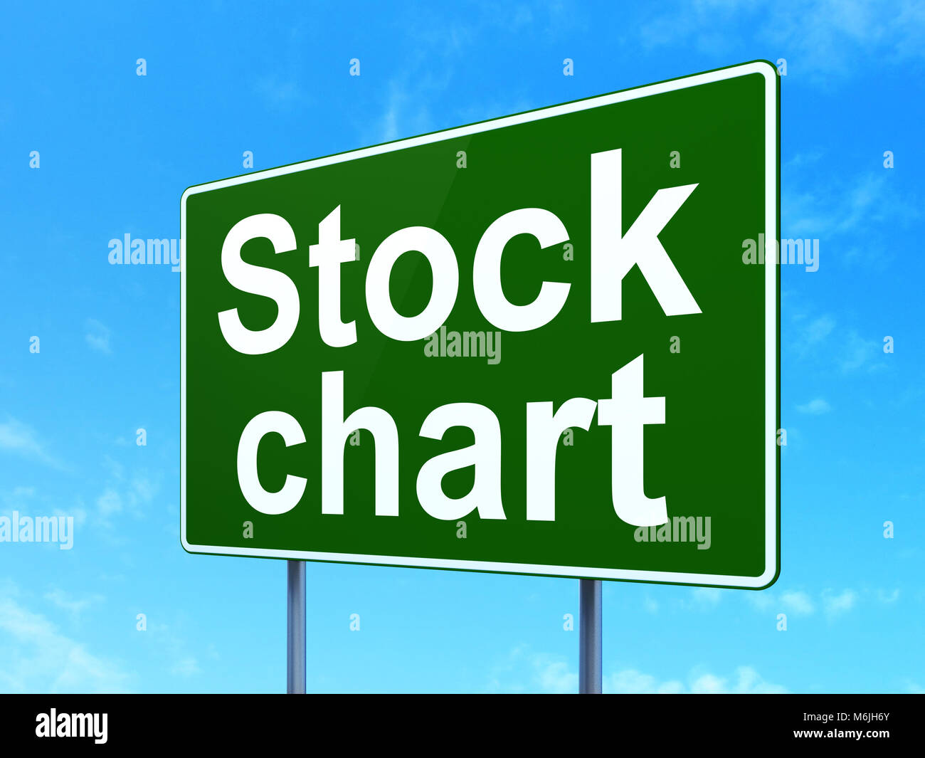 Finance concept: Stock Chart on road sign background Stock Photo - Alamy