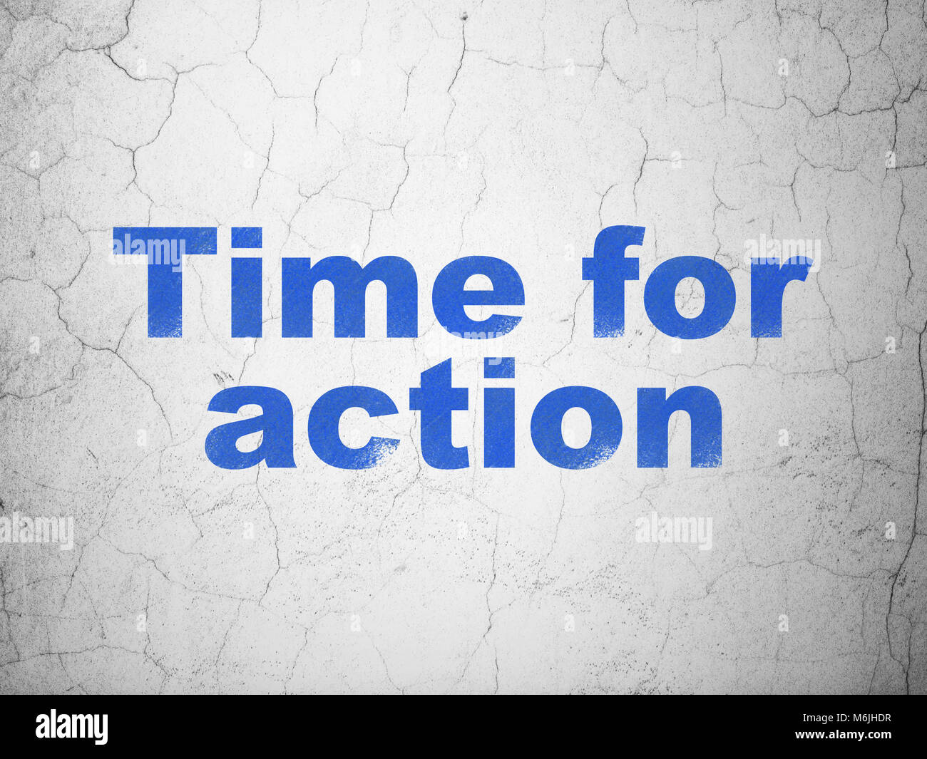 Time concept: Time for Action on wall background Stock Photo - Alamy