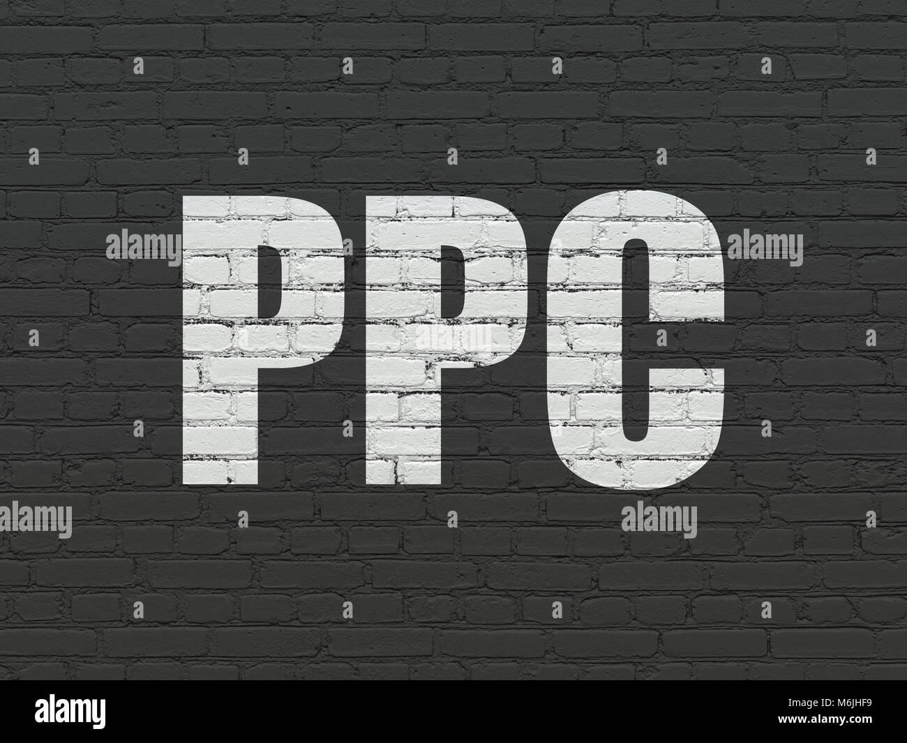 Marketing concept: PPC on wall background Stock Photo - Alamy