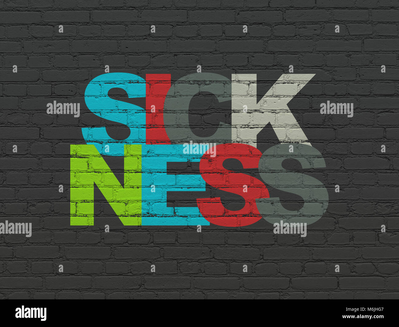 Healthcare concept: Sickness on wall background Stock Photo - Alamy