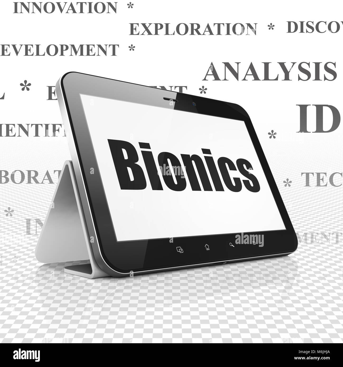Science concept: Tablet Computer with Bionics on display Stock Photo ...