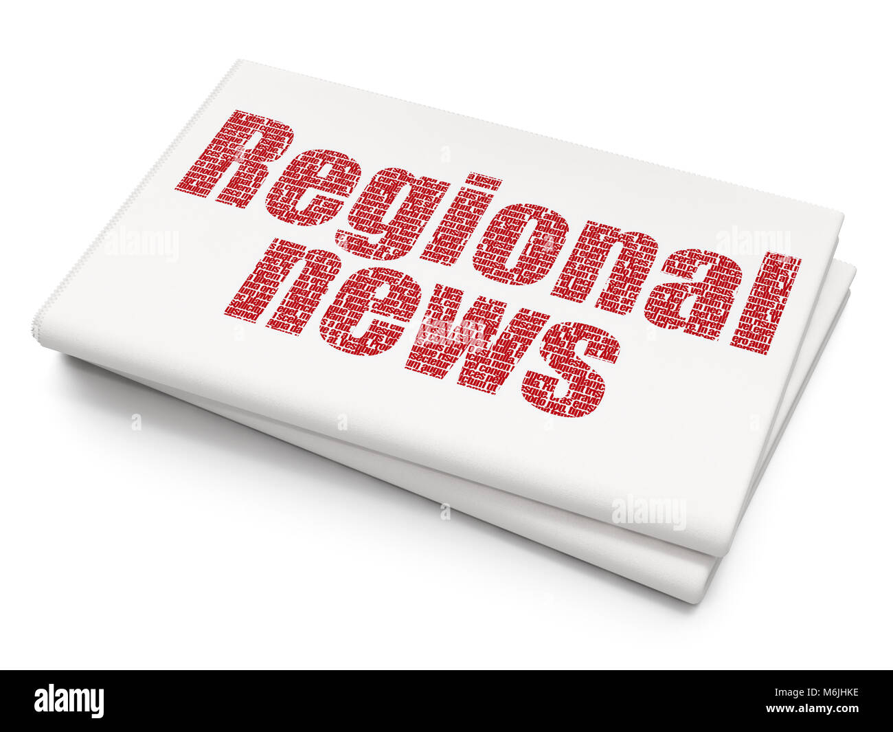 News concept: Regional News on Blank Newspaper background Stock Photo ...