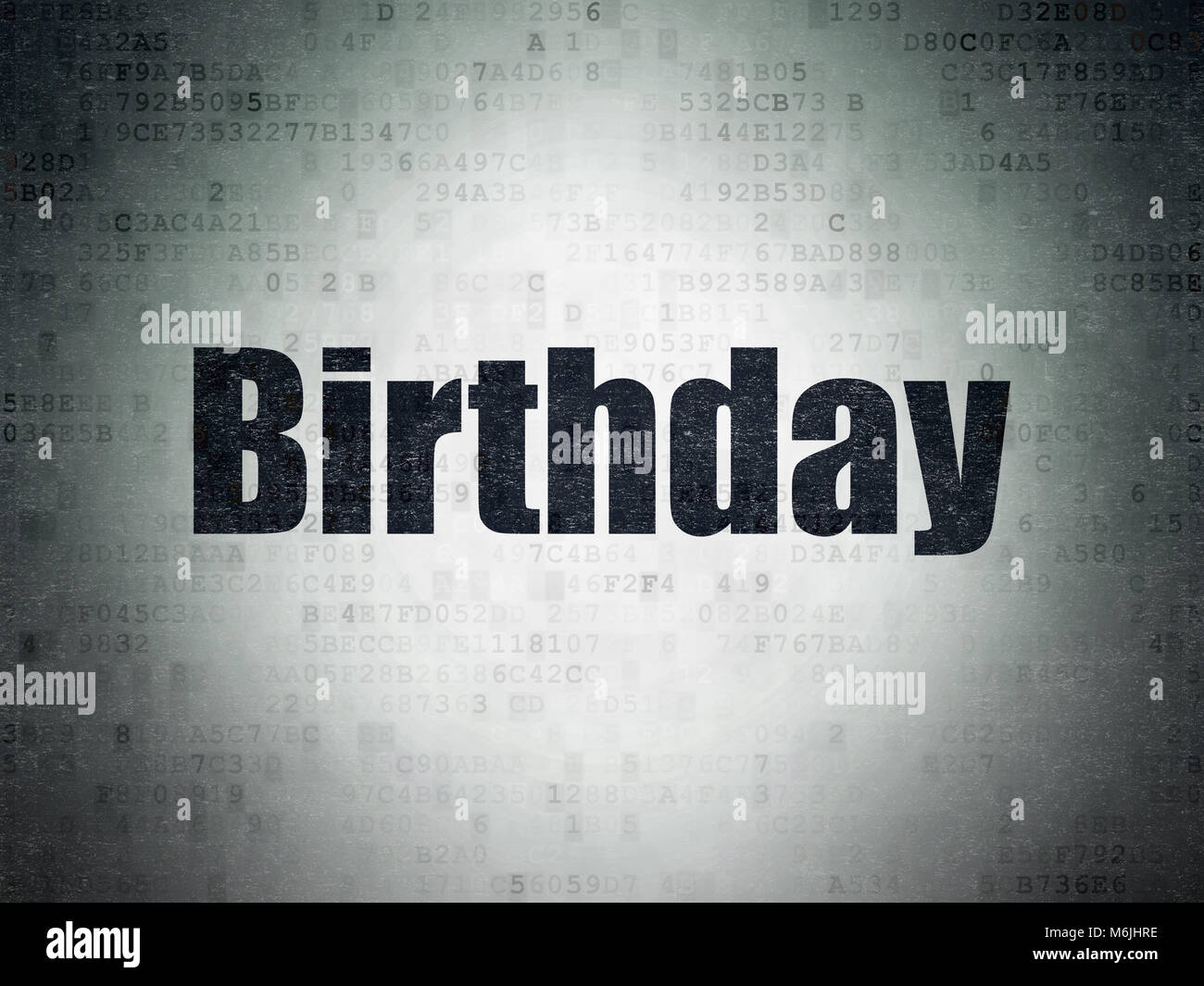 Holiday concept: Birthday on Digital Data Paper background Stock Photo ...