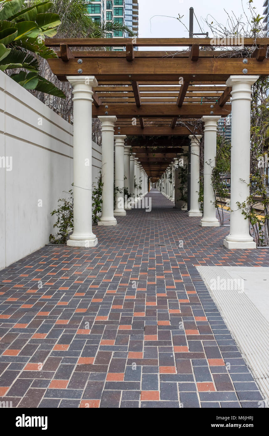 SAN DIEGO, CALIFORNIA, USA - walkway next to the platform on Santa Fe ...