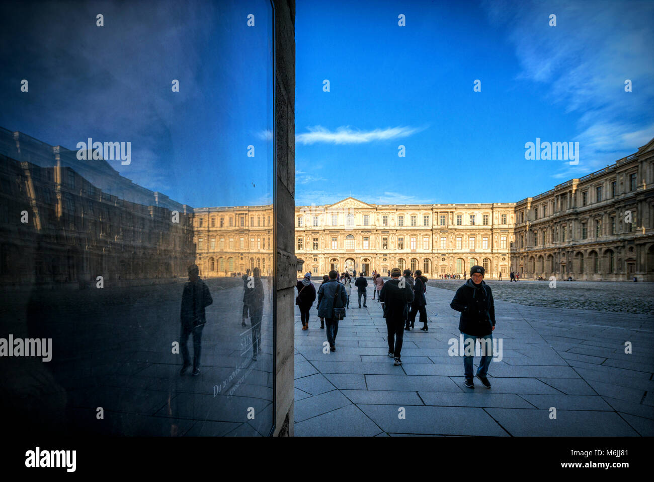 Louvre cour carree exterior hi-res stock photography and images - Alamy