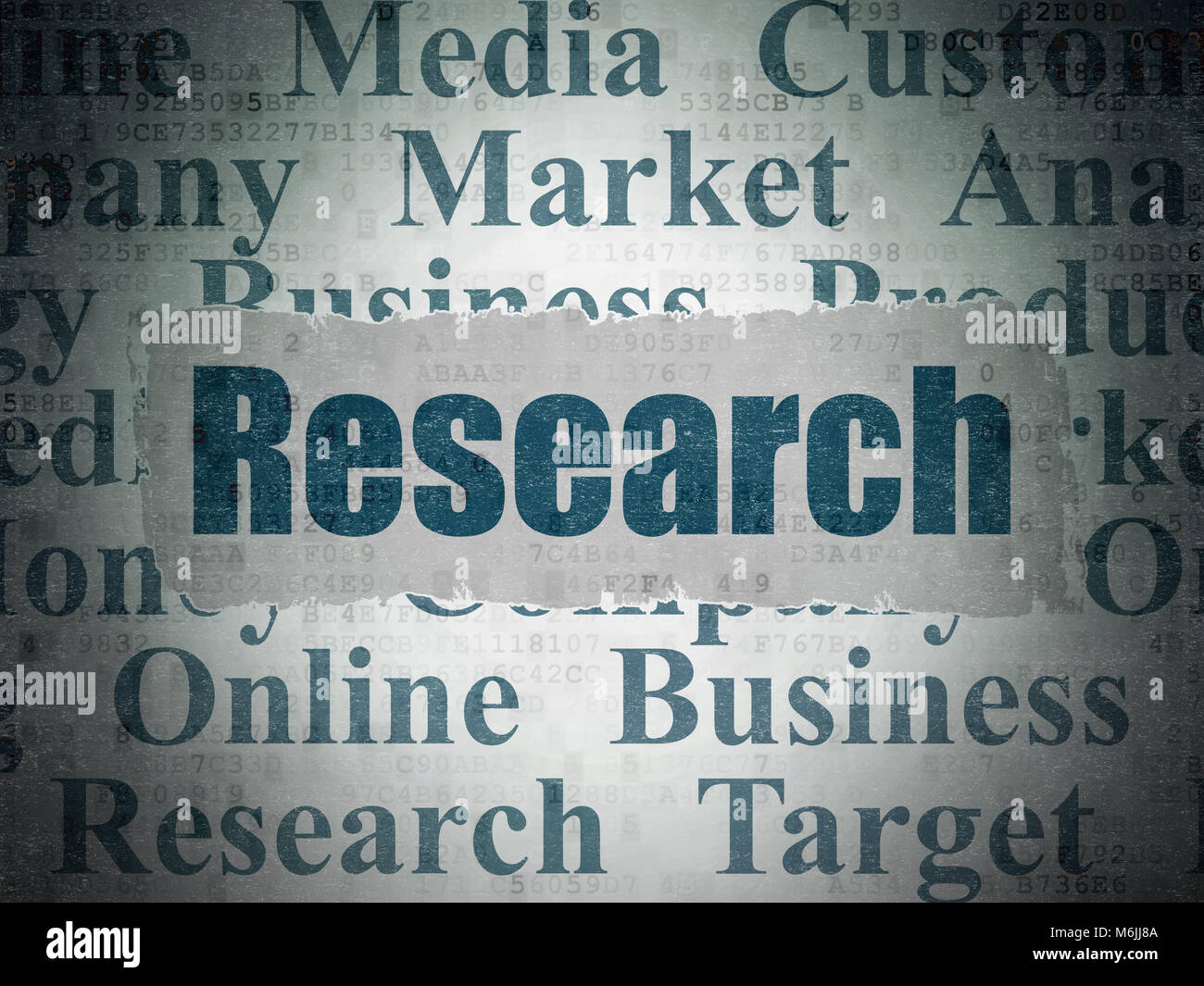 Advertising concept: Research on Digital Data Paper background Stock ...