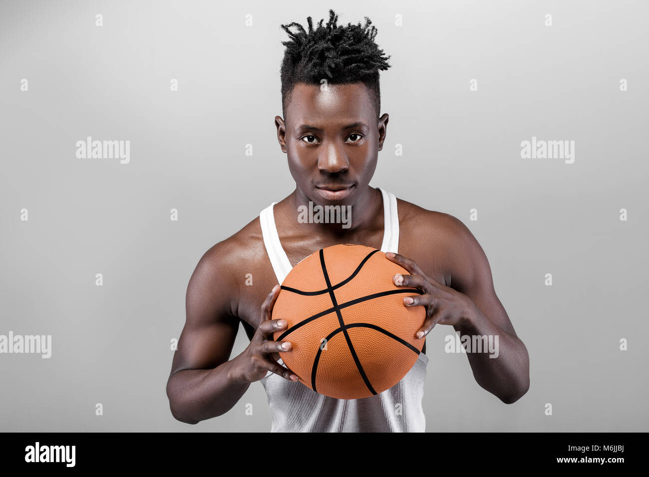 Handsome african american male basketball player hi-res stock ...
