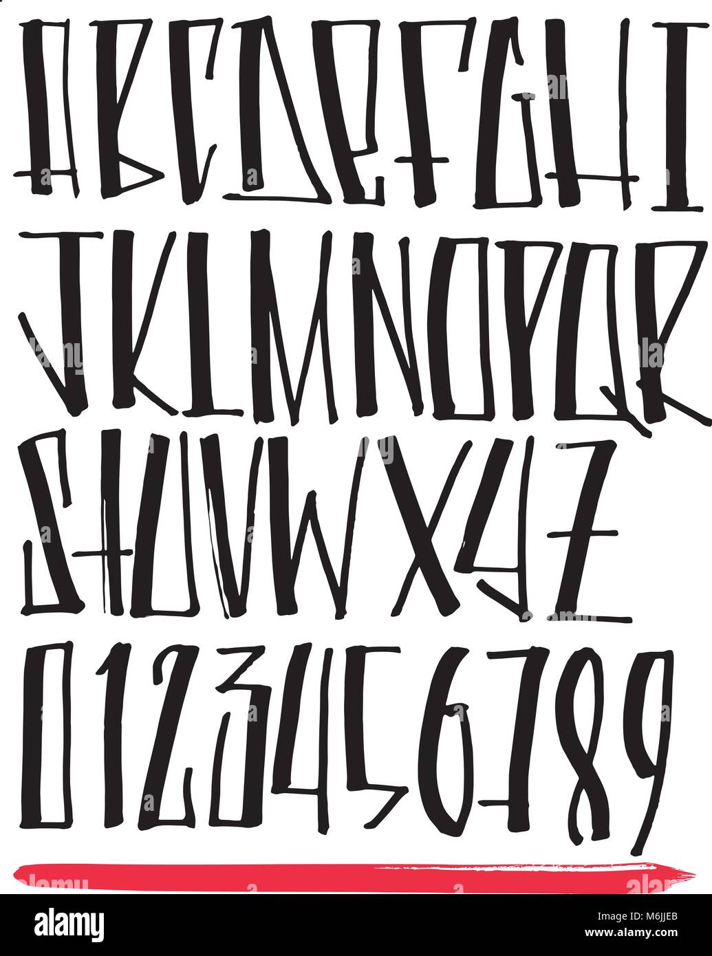 Hand drawn illustration or drawing of an urban style typography Stock ...