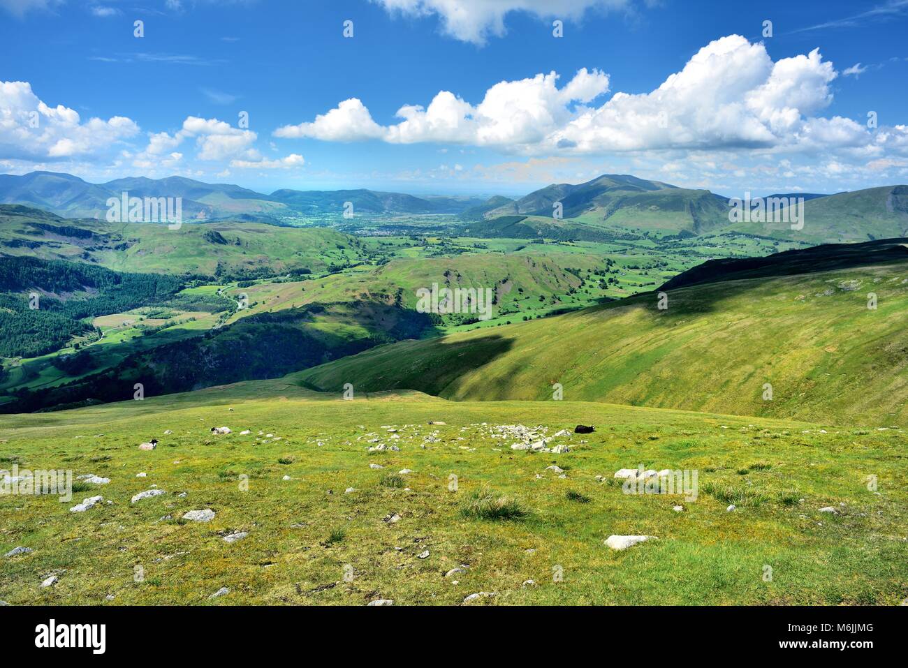 Keswick and Bassenthwaite from Watson's Dodd Stock Photo - Alamy