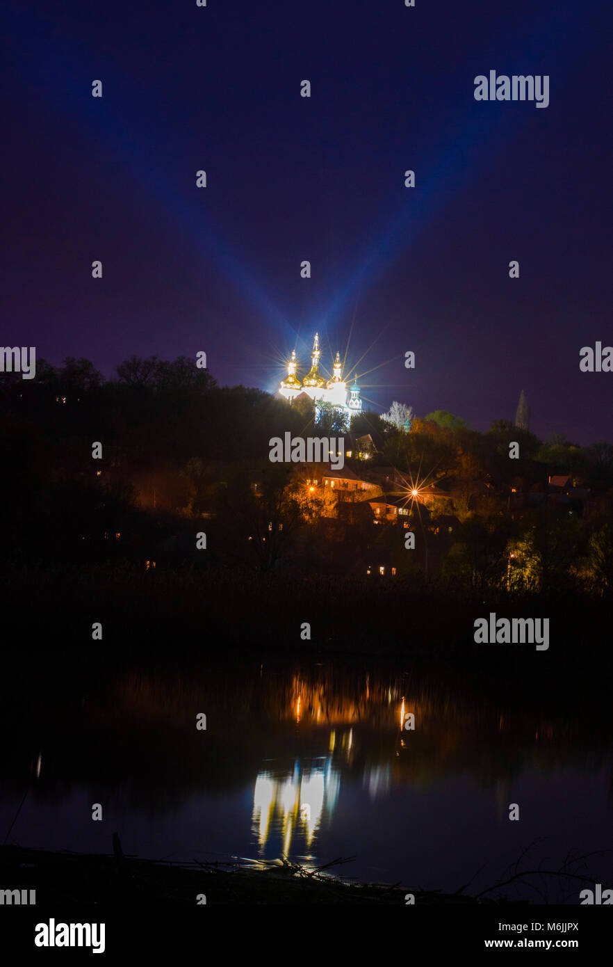 Night view of the Romny town, Sumy region, Ukraine Stock Photo - Alamy