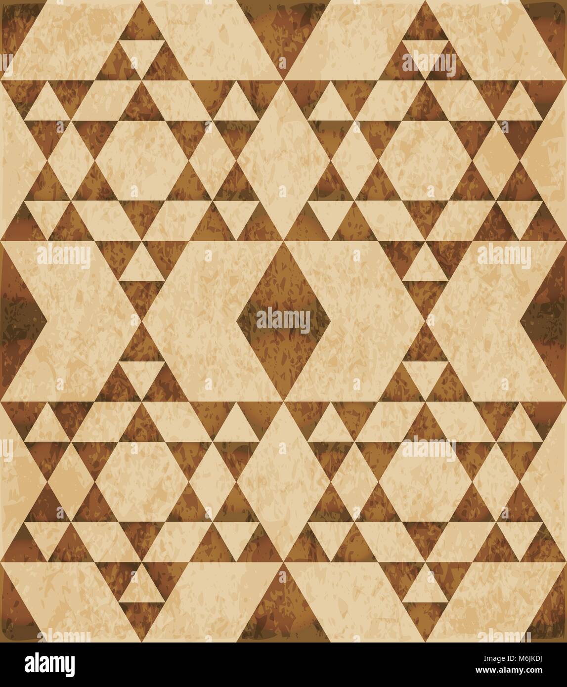 Retro brown watercolor texture grunge seamless background Islam polygon ...