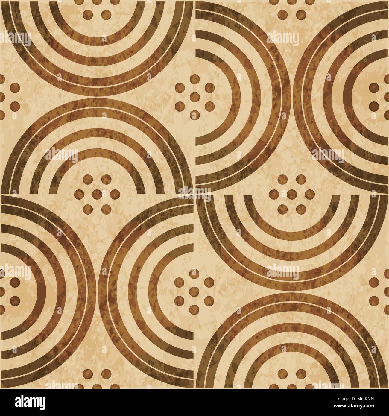 Retro brown watercolor texture grunge seamless background semi round ...